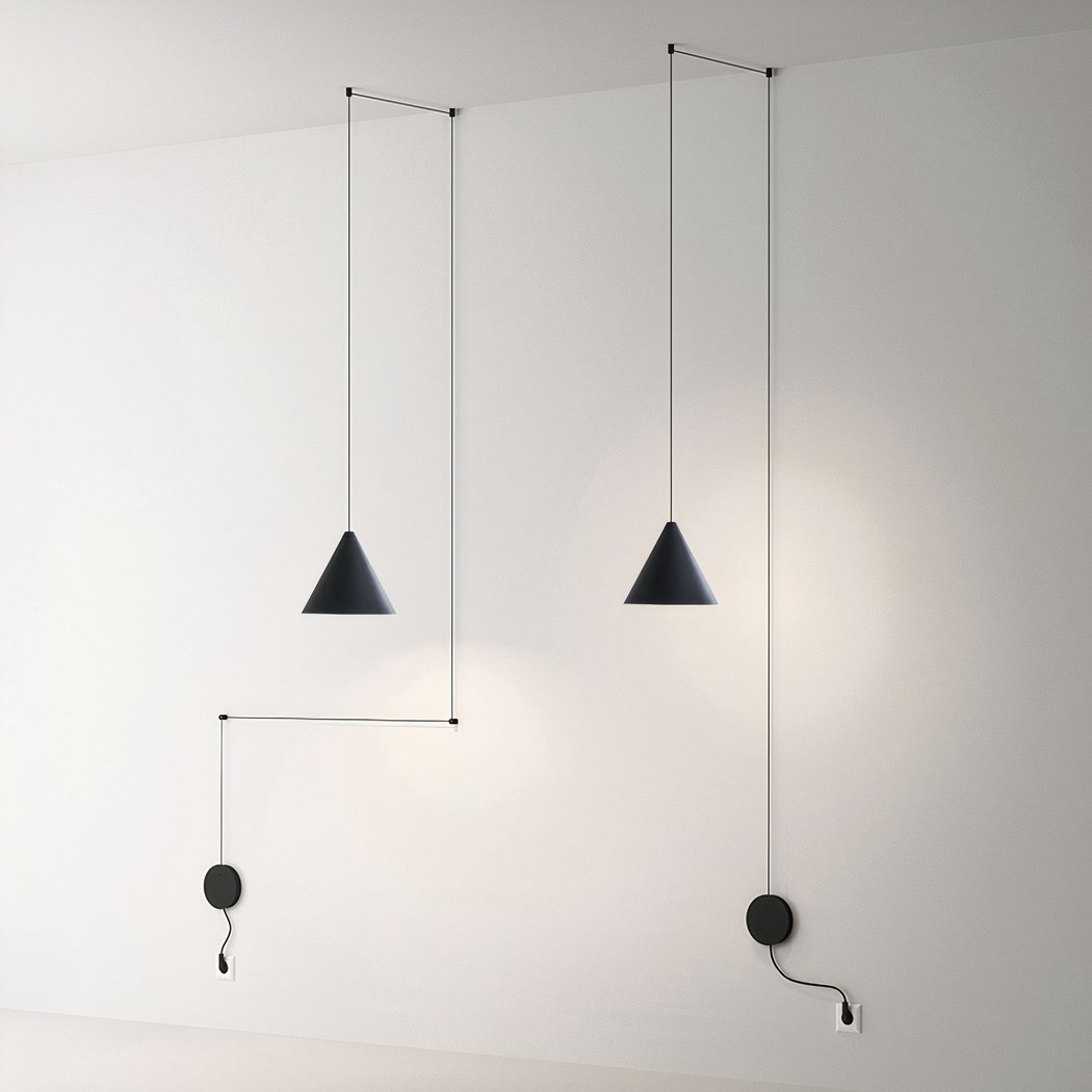 Lampada a sospensione moderna e minimalista con filo decorativo a vista ...