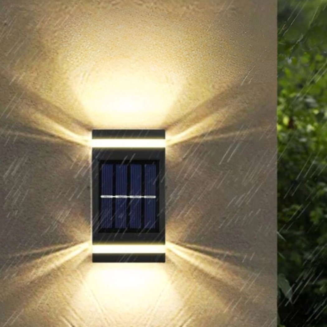 Lampada da parete solare LED rettangolare per esterni • Illuminazione ...