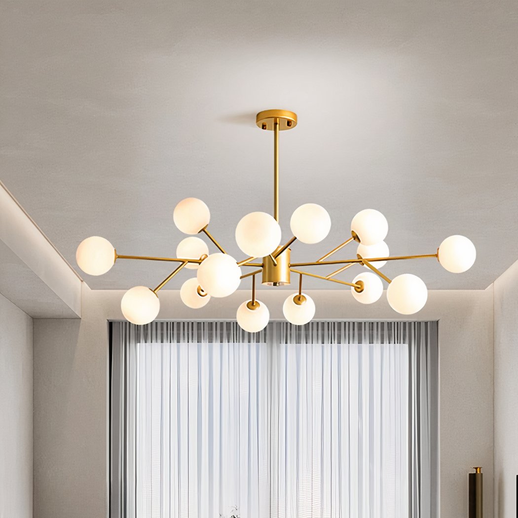 Lampadario in ferro dorato con quindici teste dal design moderno ...