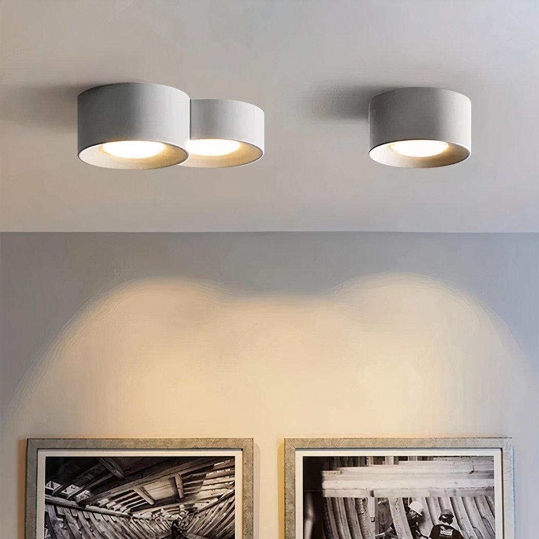 Lampadario moderno a LED con design minimalista a cilindro e faretto a ...