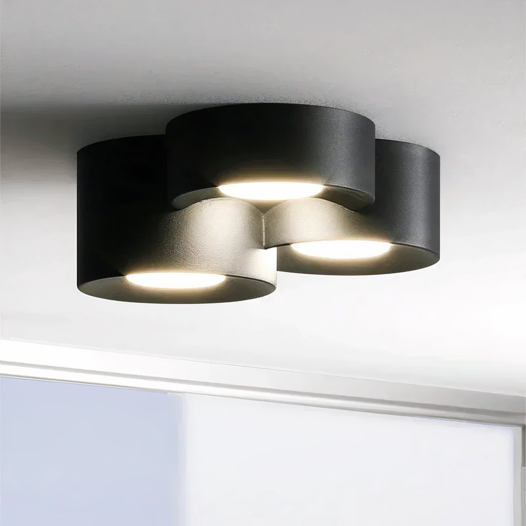 Lampadario moderno a LED con design minimalista a cilindro e faretto a ...