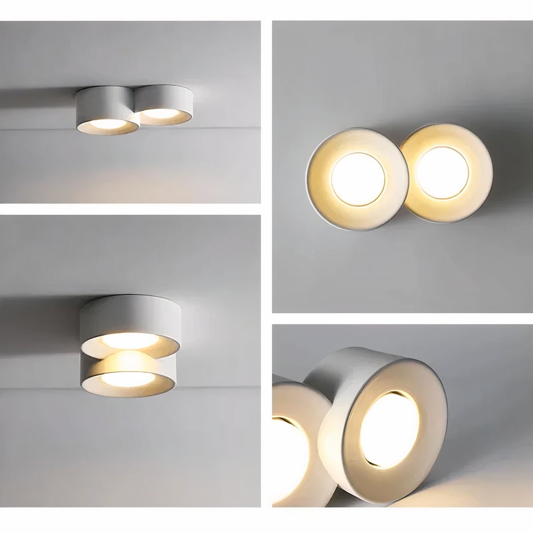 Lampadario moderno a LED con design minimalista a cilindro e faretto a ...